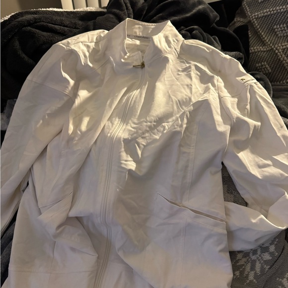 Cherokee | Jackets & Coats | Iflex By Cherokee Scrub Jacket White ...